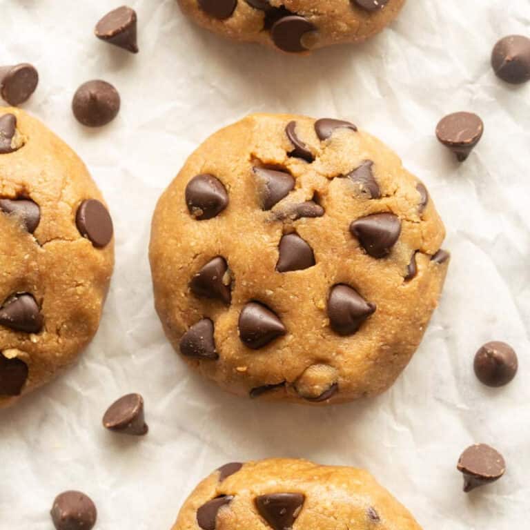 No Bake Chocolate Chip Cookies (NO butter, NO eggs, NO milk!) - The Big ...