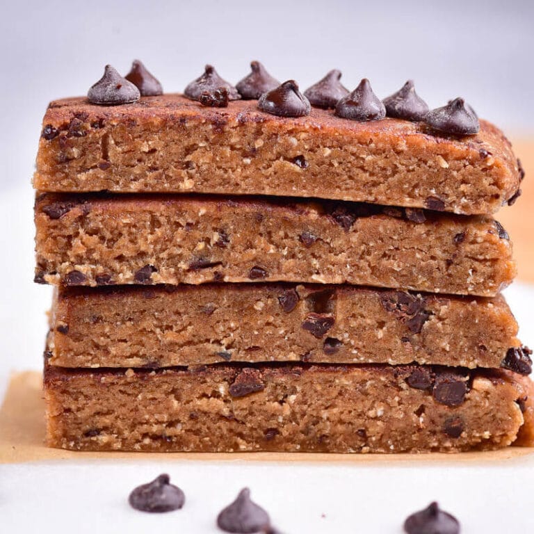 Cookie Dough Protein Bars (3 Ingredients, No baking, 20 grams protein!)