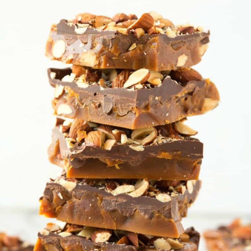 Homemade Almond Roca (4 Ingredients!) - The Big Man's World