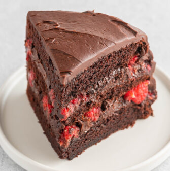 Chocolate Raspberry Cake {No eggs, No butter, No Milk}- The Big Man's ...