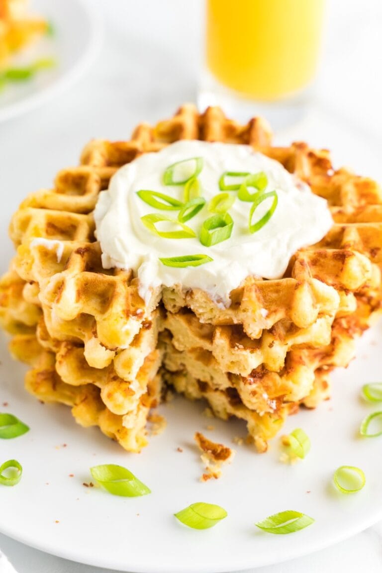 Savory Waffles {Crispy & Fluffy} - The Big Man's World