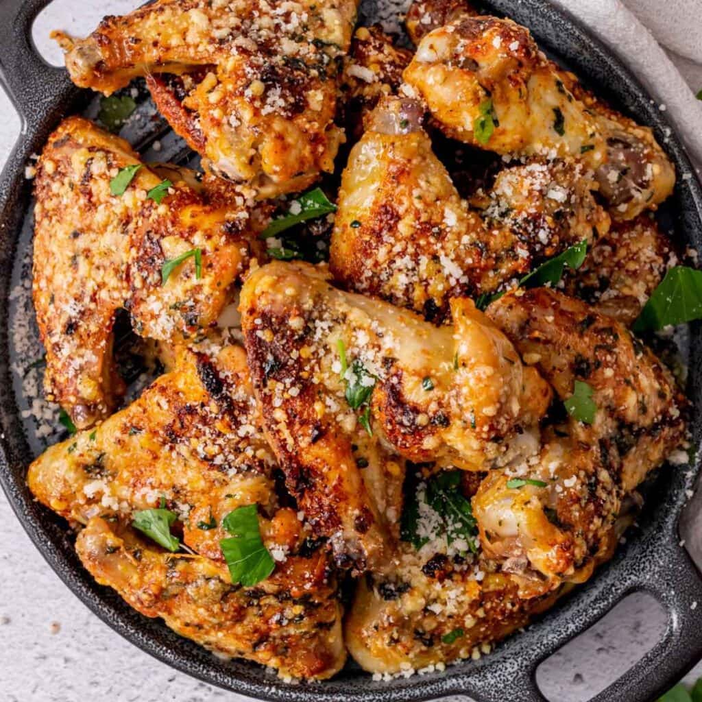 Garlic Parmesan Wings | Crispy And Oven Baked