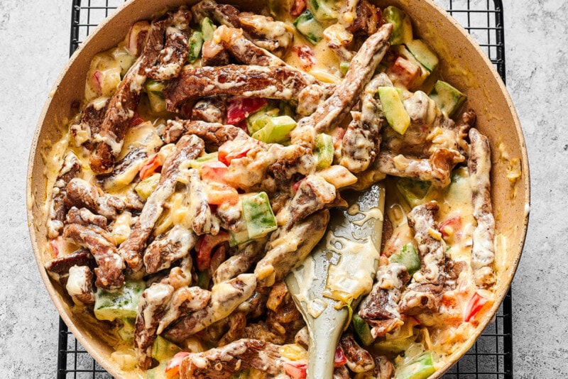 Philly Cheesesteak Casserole {Cheesy And Low Carb!}
