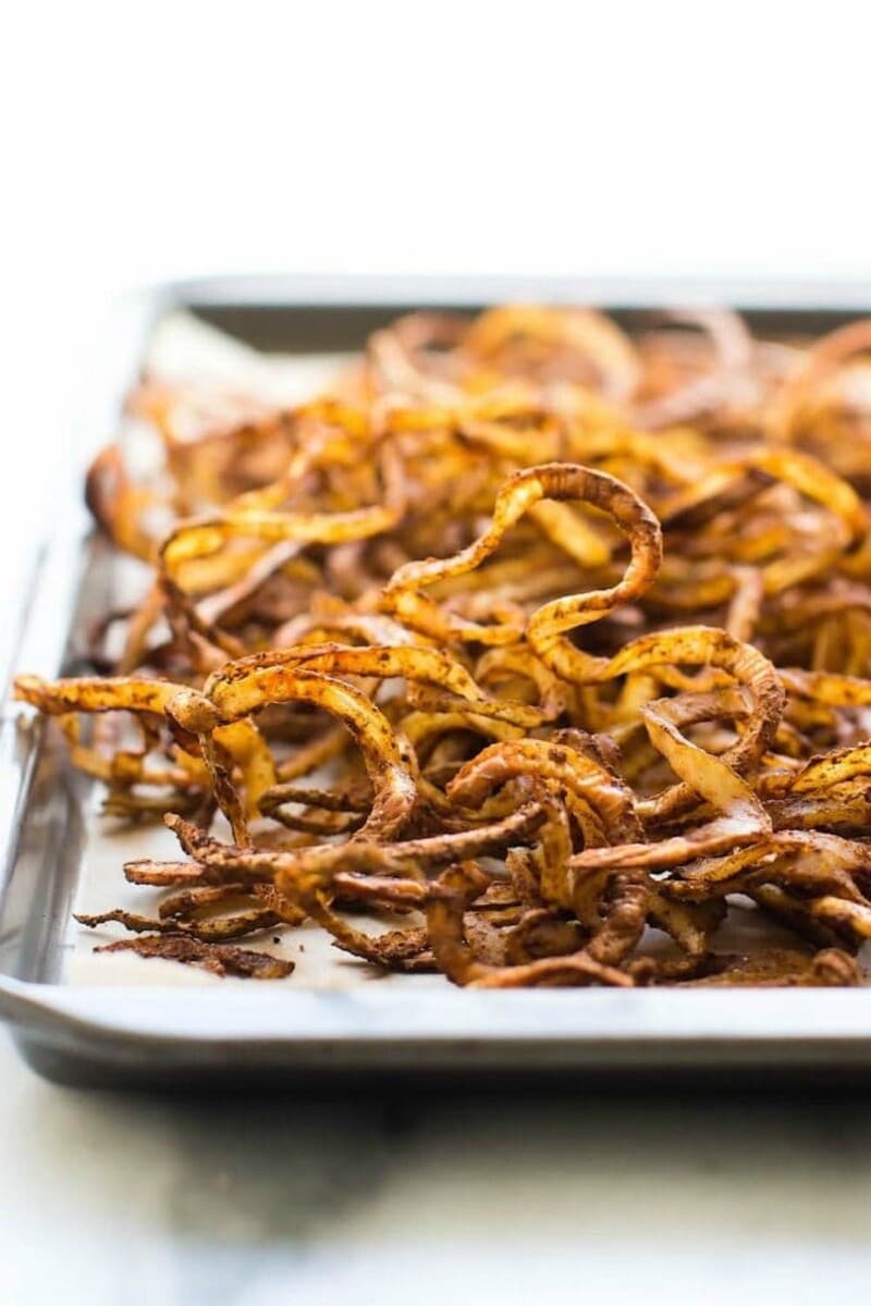 Crispy Curly Fries {oven or air fryer} - The Big Man's World