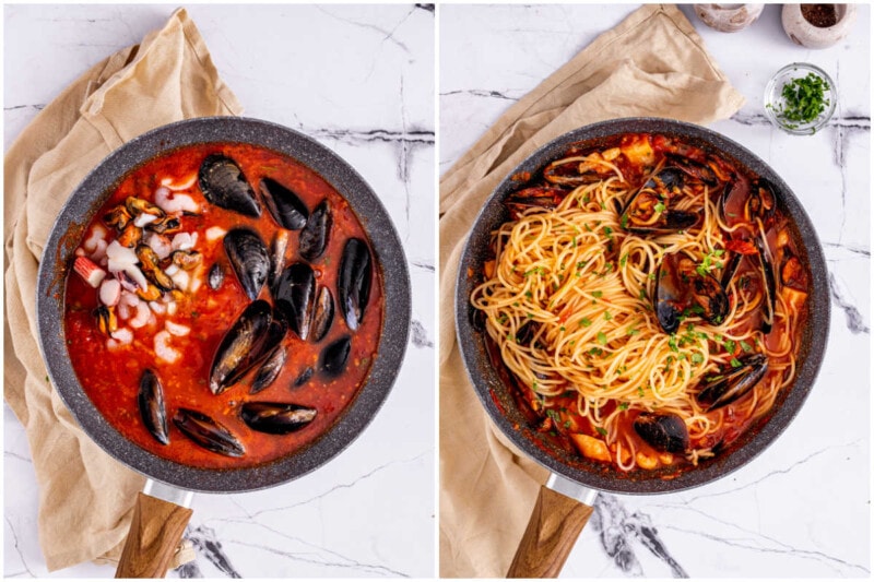 Seafood Pasta {Easy, Elegant, Ready In 10 Minutes!}