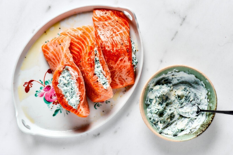 Stuffed Salmon {Cooks In 12 Minutes!} - The Big Man's World