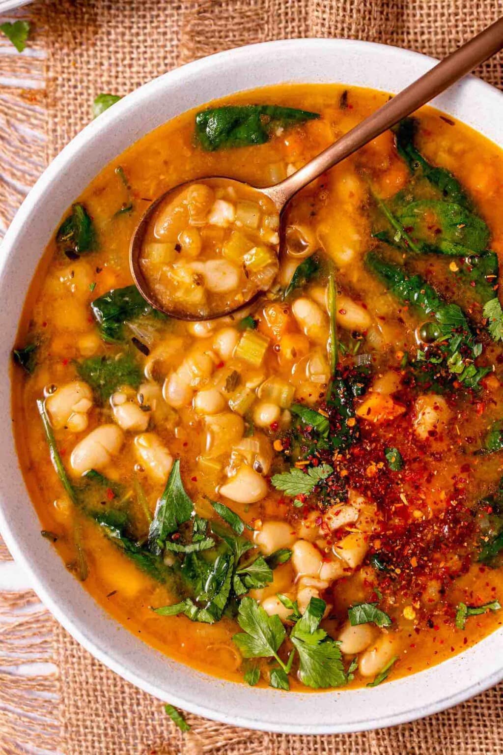 Tuscan White Bean Soup (Restaurant Style) - The Big Man's World