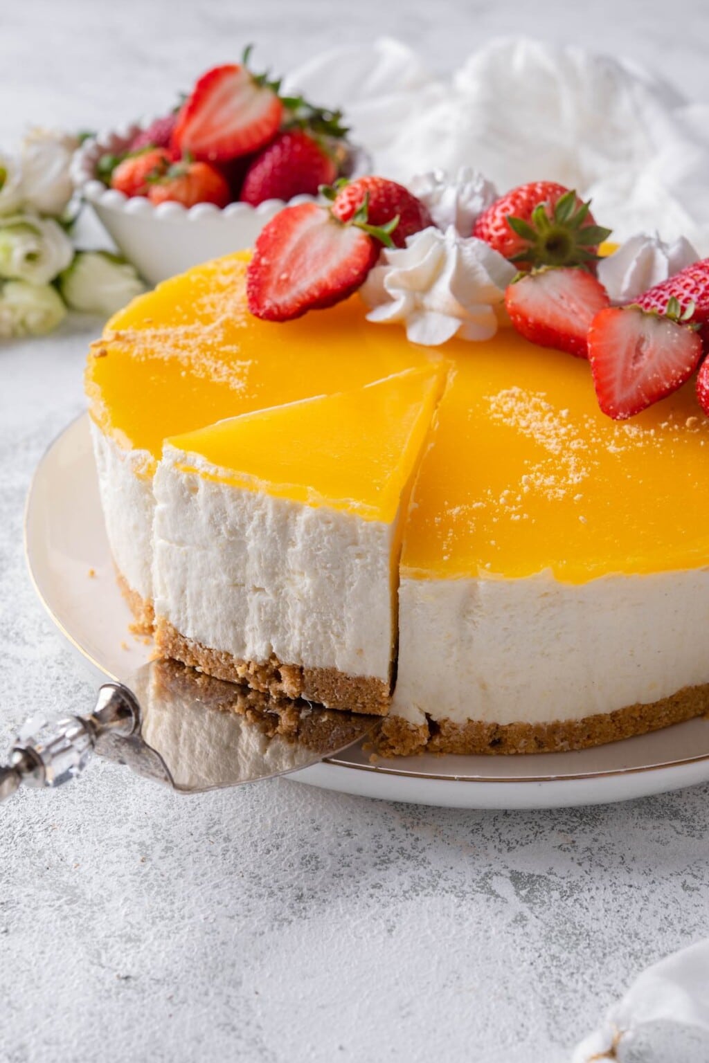 No Bake Mango Cheesecake - The Big Man's World