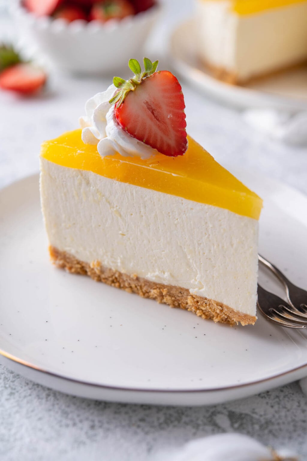 No Bake Mango Cheesecake - The Big Man's World