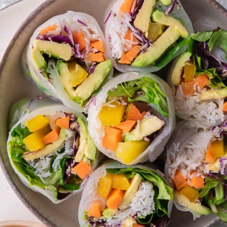 10-Minute Summer Rolls {Fresh Spring Rolls} - The Big Man's World