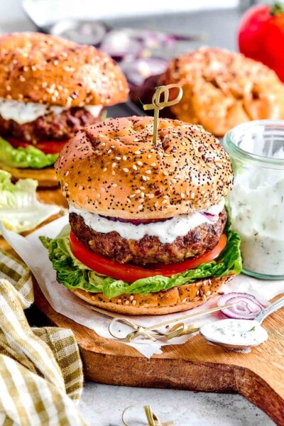 Lamb Burgers Recipe {Juicy and Tender} - The Big Man's World