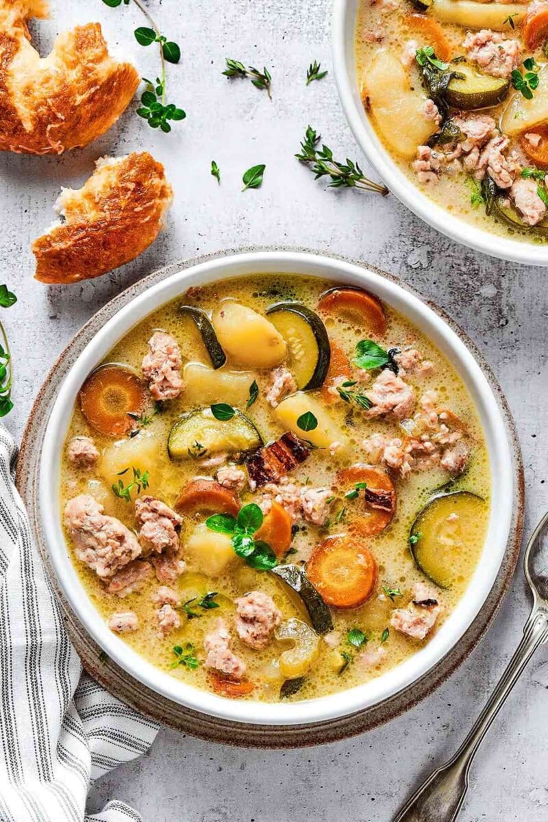 Creamy Ground Turkey Soup (One Pot!) - The Big Man's World