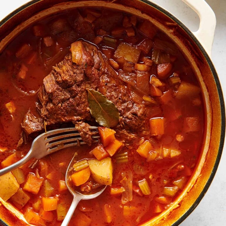 Dutch Oven Pot Roast {Slow Cooker Option} - The Big Man's World
