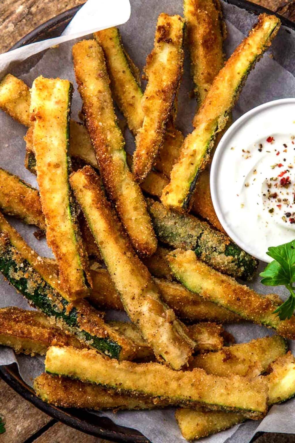 Crispy Baked Zucchini Fries (4 Ingredients)