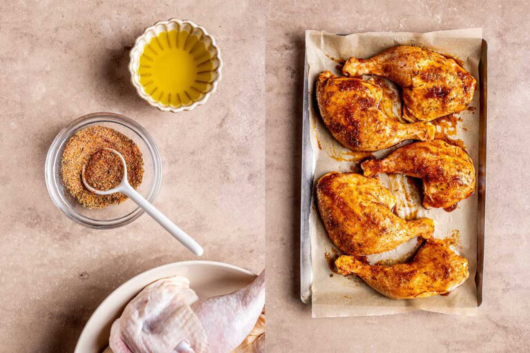 Baked Chicken Leg Quarters {Truly Crispy} - The Big Man's World