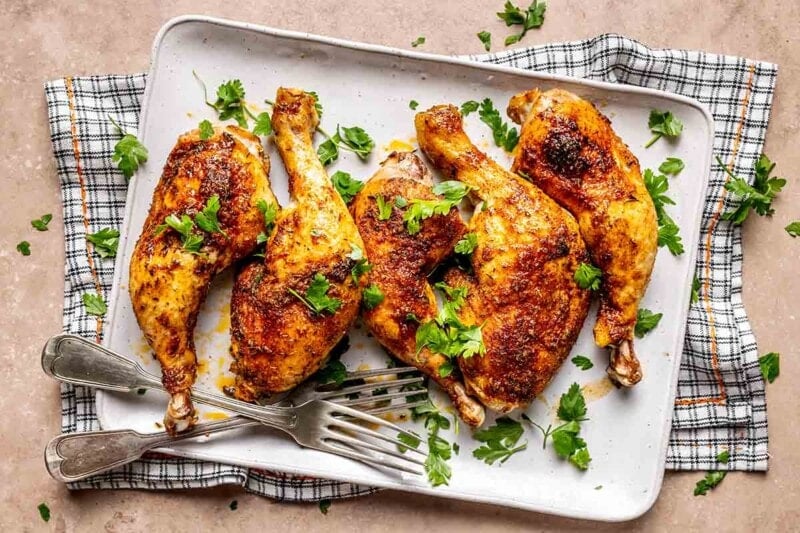 Baked Chicken Leg Quarters (Truly Crispy & Juicy) - The Big Man's World
