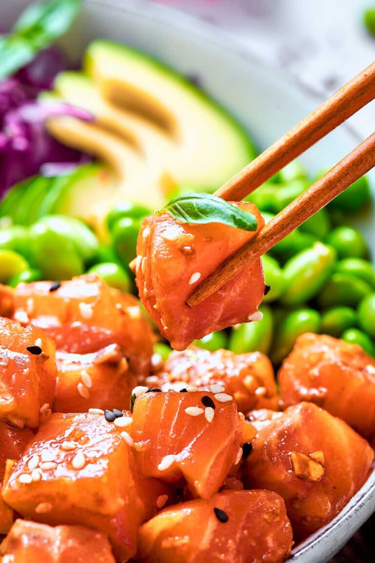 10-Minute Salmon Poke Bowl Recipe - The Big Man's World