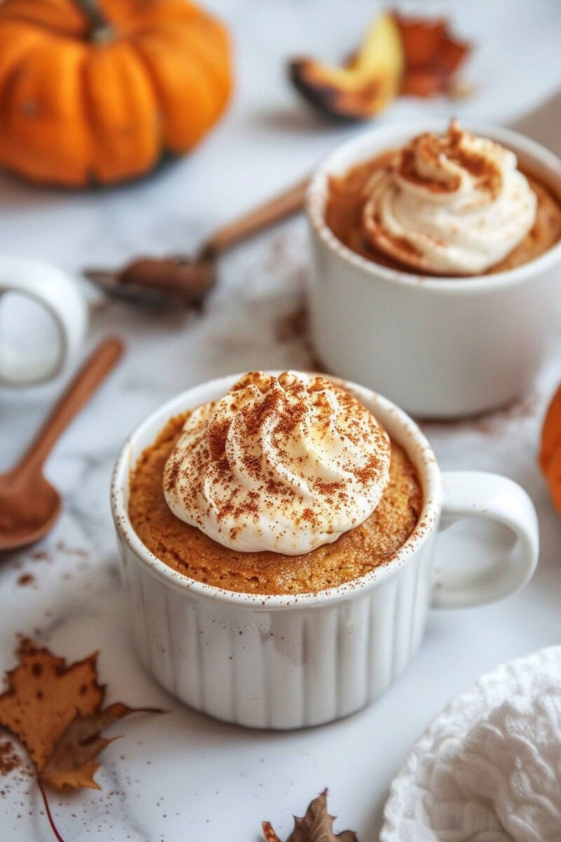 Pumpkin Mug Cake {In One Minute} - The Big Man's World