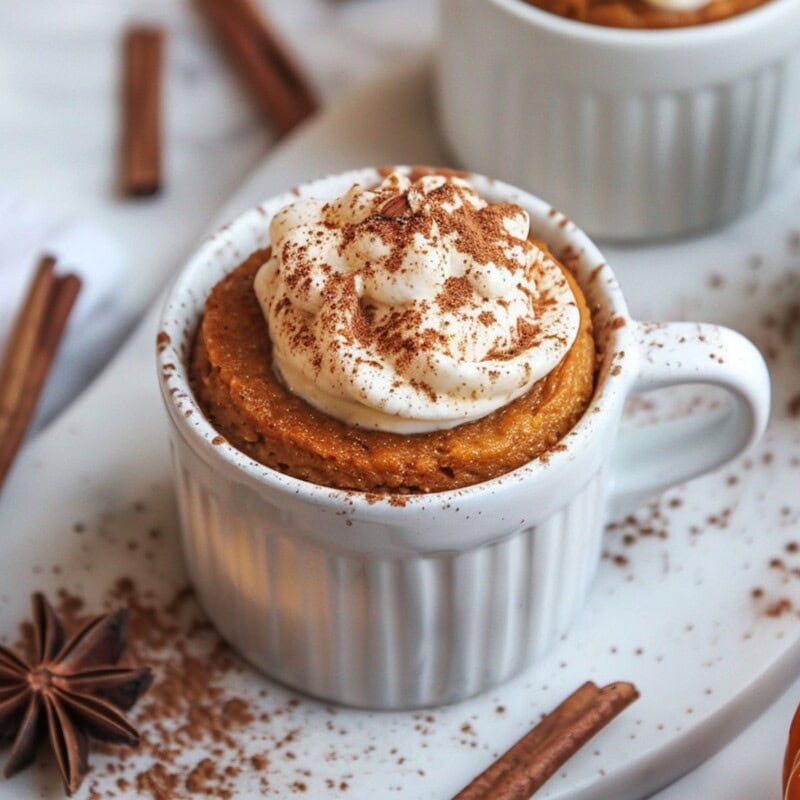Pumpkin Mug Cake {In One Minute} - The Big Man's World