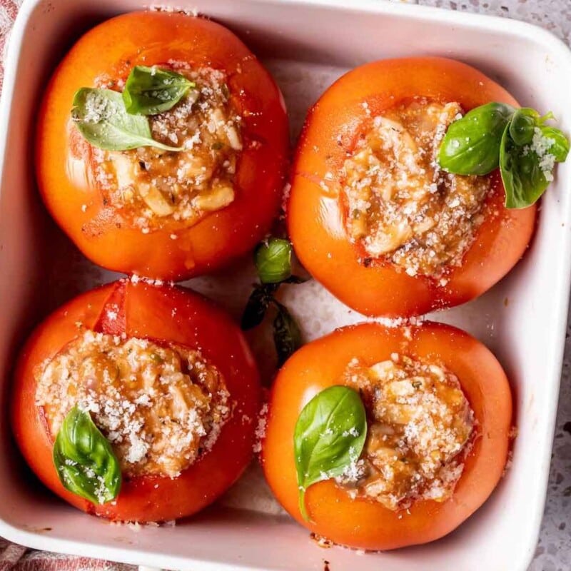 Stuffed Tomatoes Recipe {Italian Style} - The Big Man's World