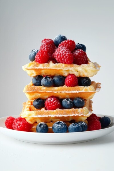 4-Ingredient Protein Waffles {40g protein} - The Big Man's World