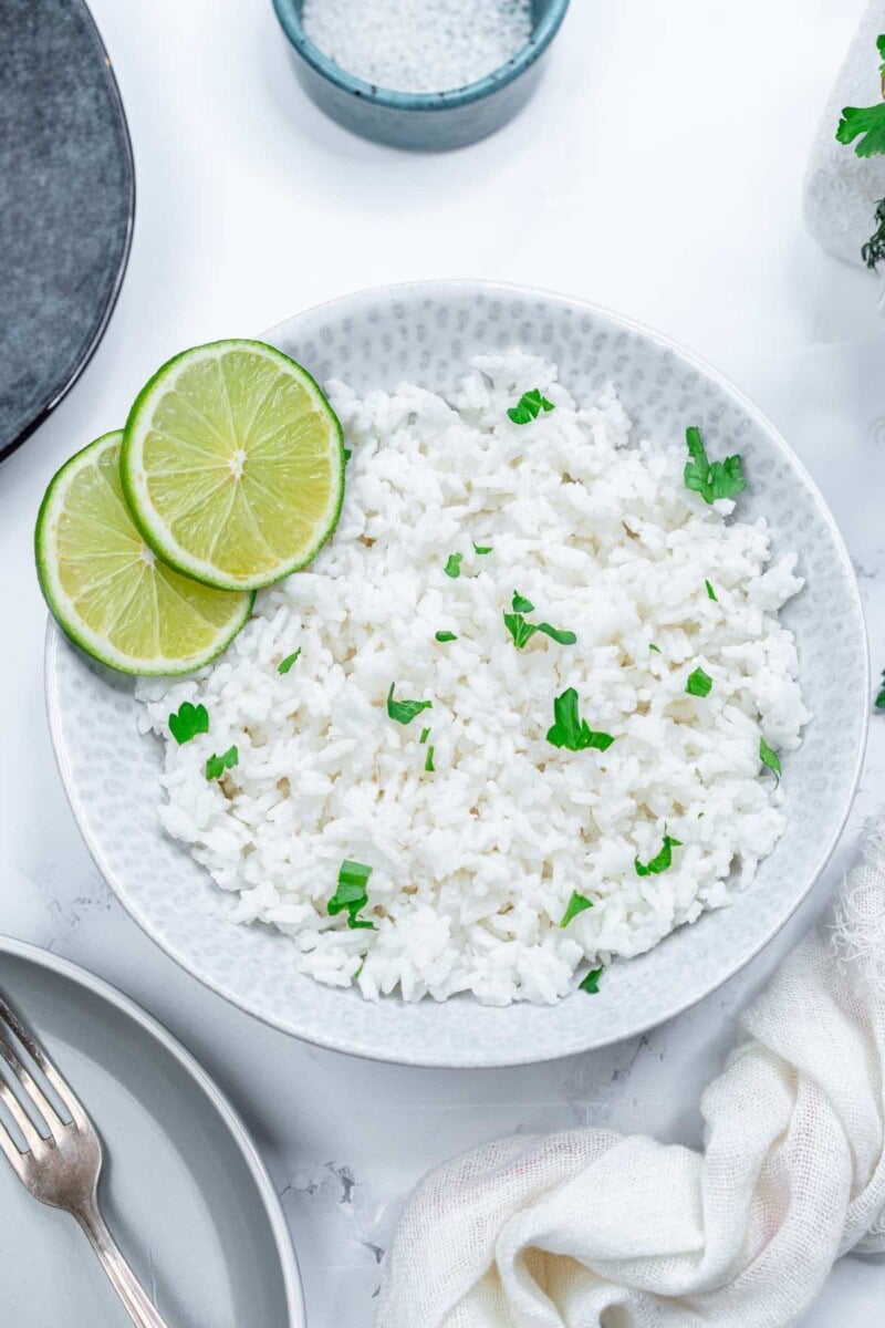Coconut Milk Rice {Extra Fluffy} - The Big Man's World