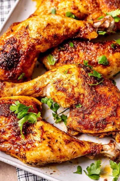 Baked Chicken Leg Quarters (Truly Crispy & Juicy)