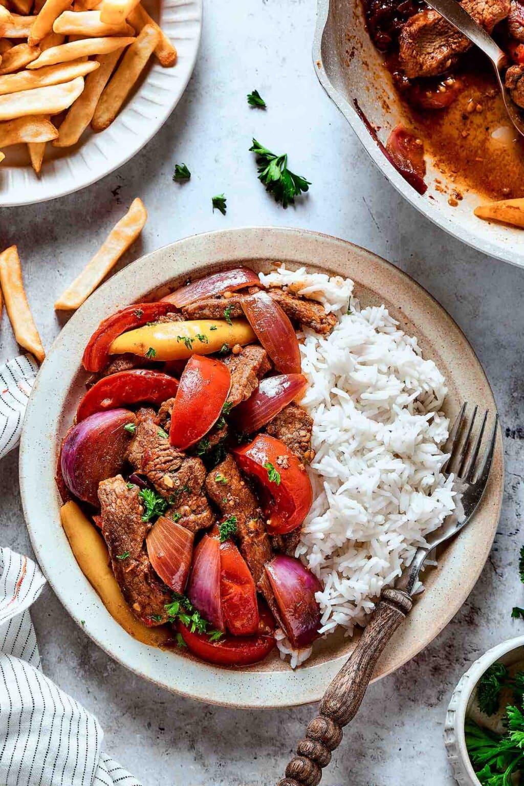 Lomo Saltado {Peruvian Beef Stir Fry} - The Big Man's World