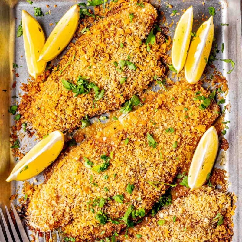 Parmesan Crusted Tilapia {Truly Crispy} - The Big Man's World
