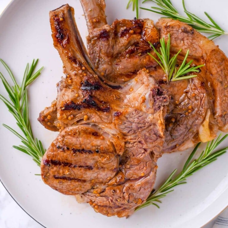 Pan Seared Veal Chops {With Garlic And Rosemary}